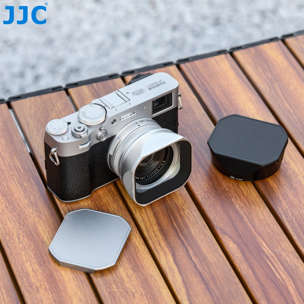 JJC Lens Hood เลนส์สําหรับ Fuji Fujifilm X100VI X100V X100F กล้องกรองอะแดปเตอร์แหวนติด 49 มม. ...