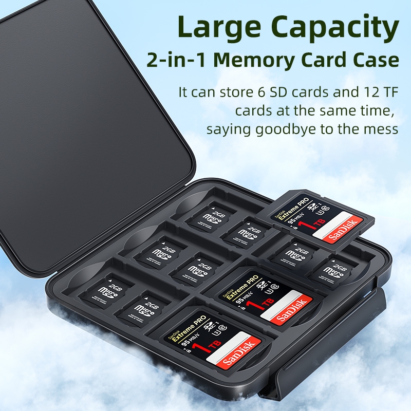 Llano Card Case Holder กันน้ําและป้องกันการกระแทกการ์ดหน่วยความจํา ...