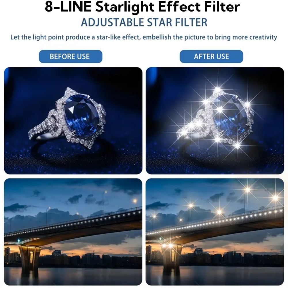 52mm Ultra-Thin CPL Filter กล้อง UV เลนส์กรองและ 8-Line Starlight ...