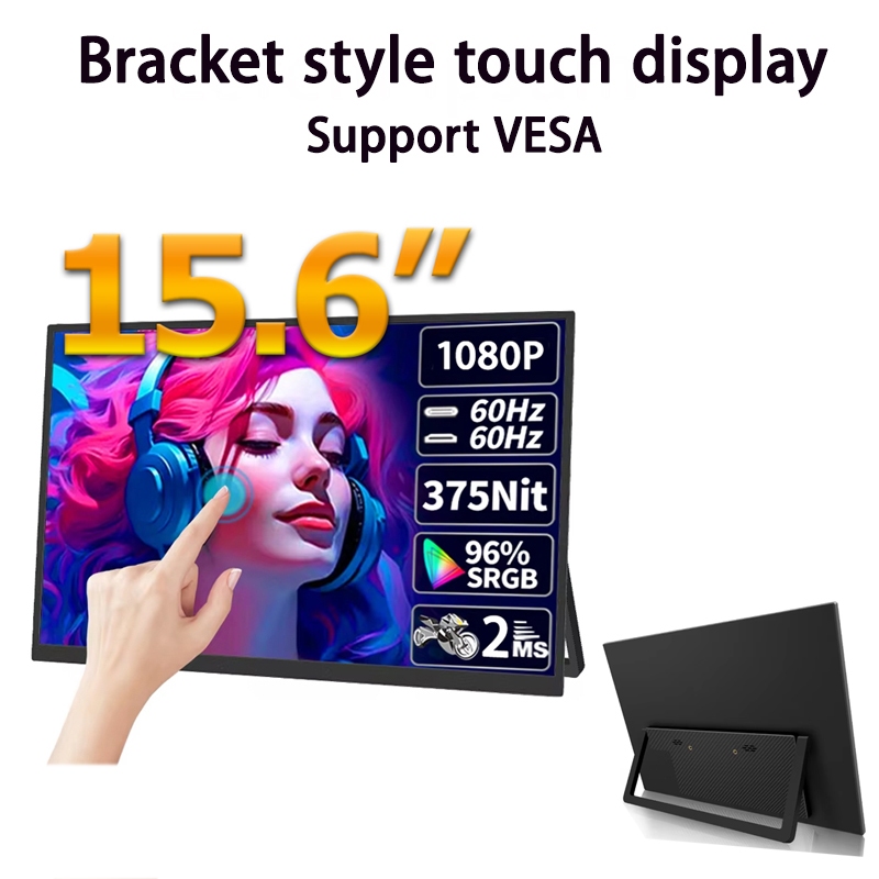 Beex 15.6 นิ้วแบบพกพา Ips Full HD 1080P Monitor พร้อมลำโพงรองรับสาย ...
