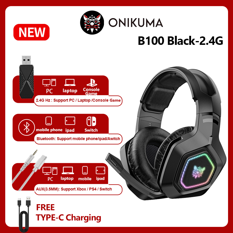 Onikuma GT806 Three Mode Headphone หูฟังเกมมิ่ง 3 โหมด Bluetooth 5.3 ...