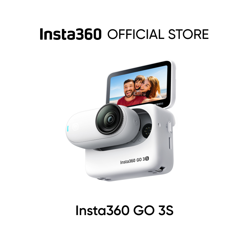 Insta360 GO 3S - 128 GB สีดํา 4K Tiny แบบพกพา กล้อง Vlogging, แฮนด์ฟรี POVs, Mount Anywhere ...