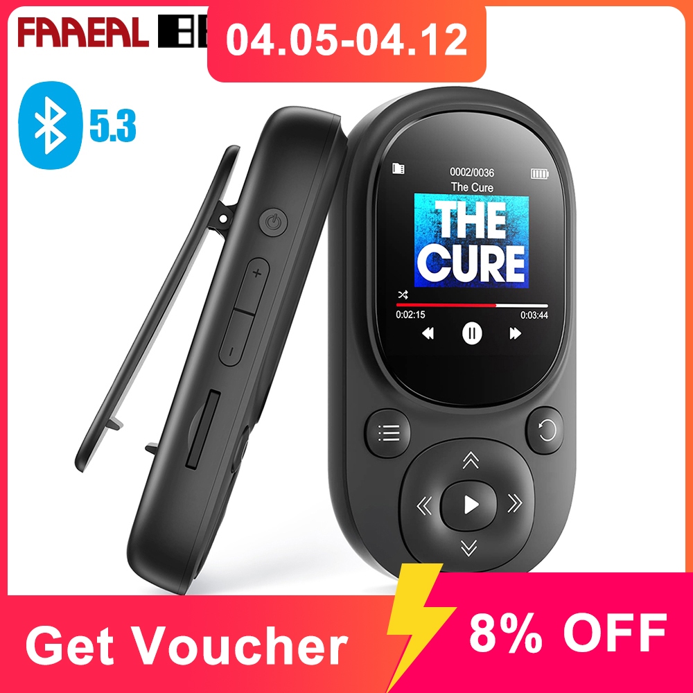 Faaeal BENJIE A11 เครื่องเล่นเพลง MP3 บลูทูธ 5.3 32G 64G รองรับการ์ด SD เครื่องนับก้าว แบบพกพา ...