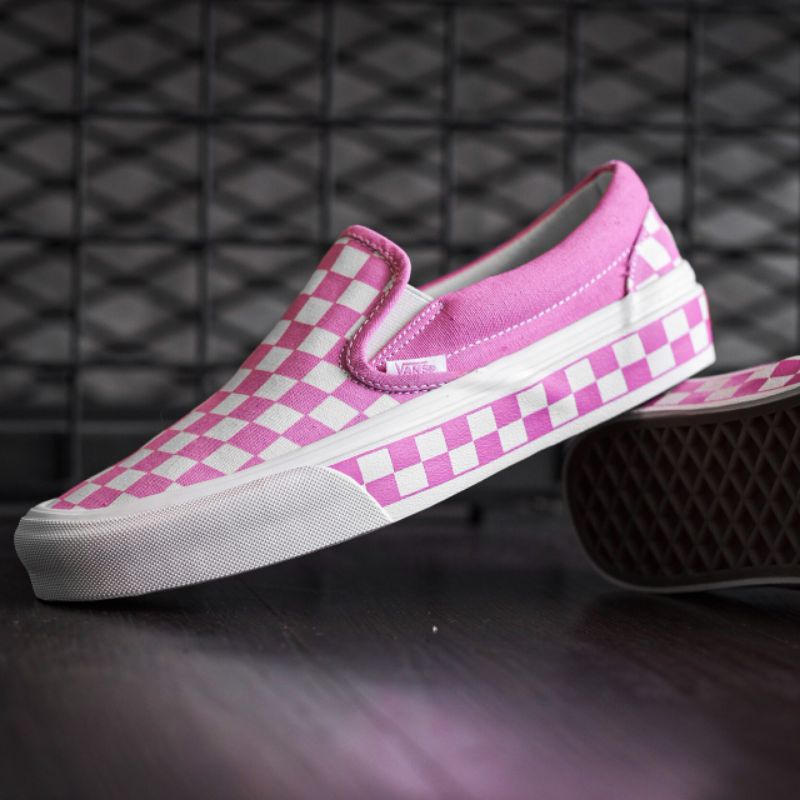 Vans Slip On Nextor Checkerboard รองเท้าผ้าใบลําลอง สีชมพู - clawstore ...