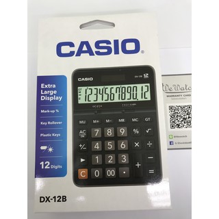 CASIO เครื่องคิดเลข รุ่น DX-12B ดำ DX-12B-WE ขาว ประกัน CMG 2 ปี สามารถลบตัวเลข DX12B, DX12 ...
