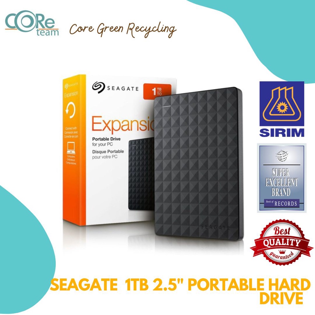 (100% ORIGINAL) Core Green Recycling Seagate Expansion 500GB/1TB ...