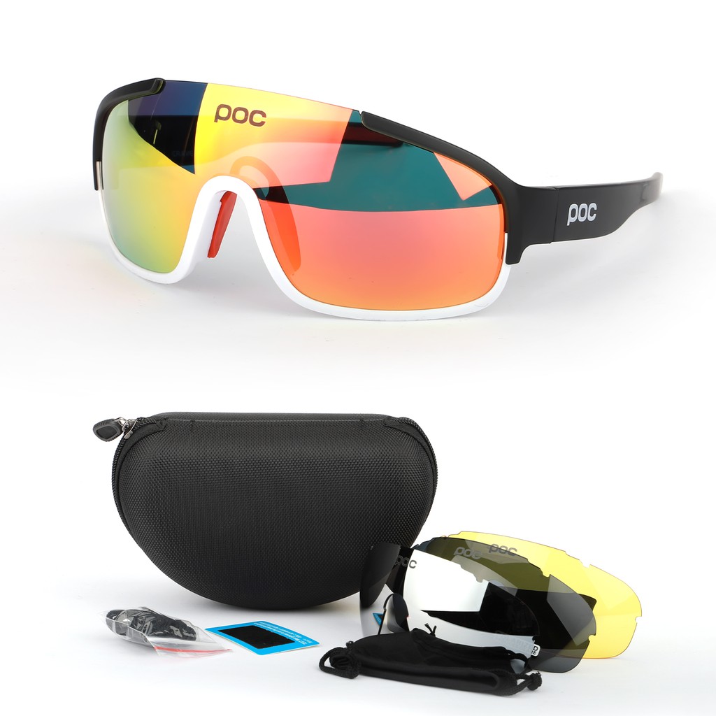 POC UV400 Cycling Glasses Men Women TR90 Frame 3Lens Polarized Outdoor ...