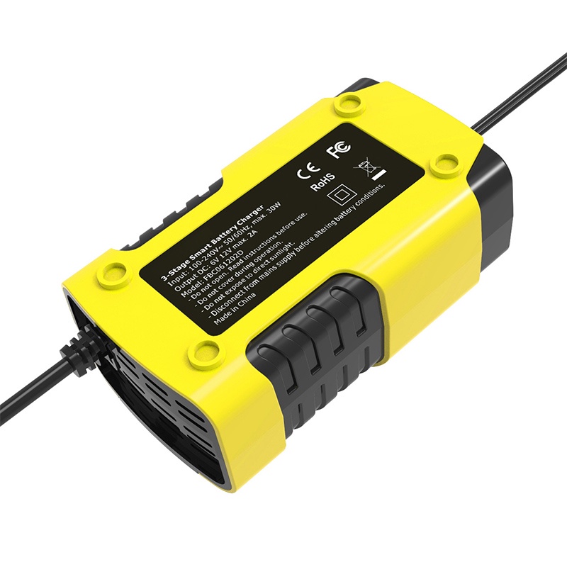Automatic 2A 6V 12V Car Battery Charger Lead-Acid GEL AGM Wet Calcium ...