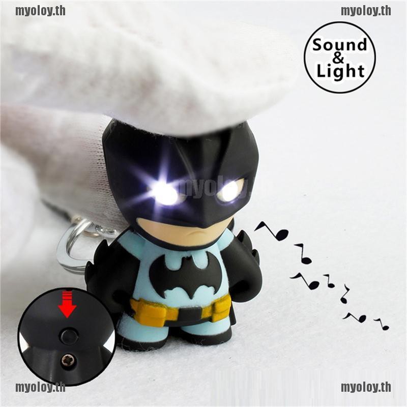 MYO New arrive Batman keychain Led keychain with sound Flashlight cool ...