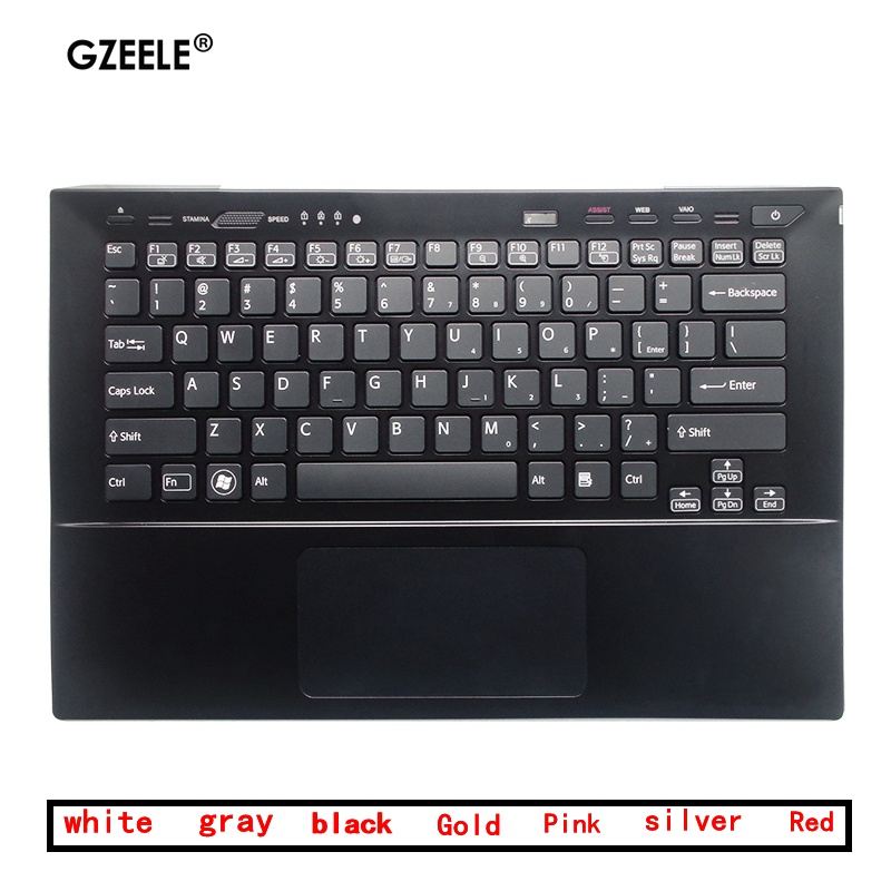 New Original Shell C Cover Palmrest Upper Case Keyboard Bezel with FPR ...