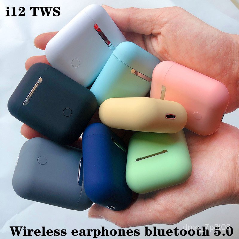 i12 TWS Bluetooth Wireless Earphone Inpods 12 Macaron Smart Touch ...