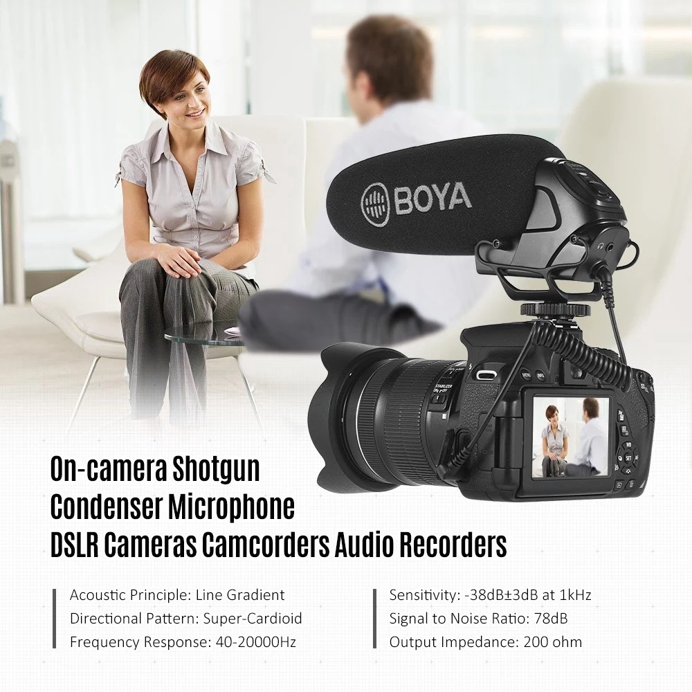 original boya by - bm 3030 on - camera ไมโครโฟน 3 . 5 มม. 2 ชิ้นพร้อม ...