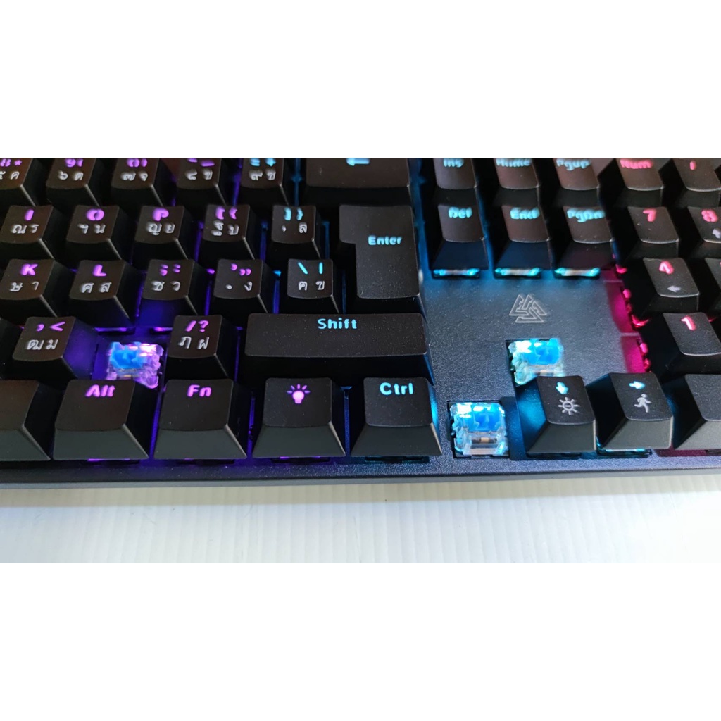 Keyboard Mechanical Gaming EGA K101 คีย์บอร์ดเกมมิ่ง คีย์บอร์ดมีไฟ Blue ...