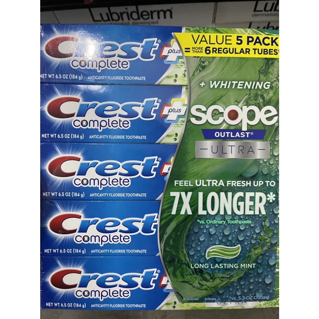 ยาสีฟันสุดฮิตจากอเมริกา Crest Complete Whitening Scope Toothpaste 184g ...