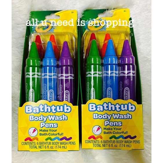 Crayola Bathtub Body Wash Pens เครโยล่า สบู่อาบน้ำสำหรับเด็ก วาดได้ ...