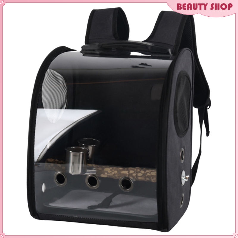 Bird Backpack with Standing Stick and Food Cup Retractable Travel ...