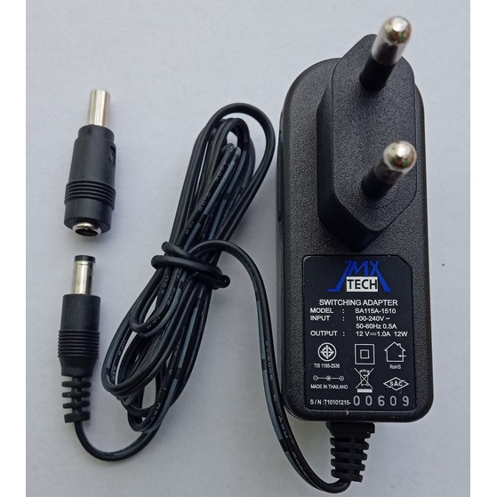 Switching Adapter 12V 1A Wall (5.5x2.1 มม.) มอก. TIS 1195-2536 | Shopee ...