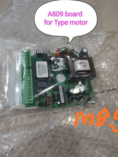 แผงวงจร มอเตอร์ประตูรีโมท type a809 พร้อมคู่มือไทย ประตูรั้ว รีโมทประตู ...