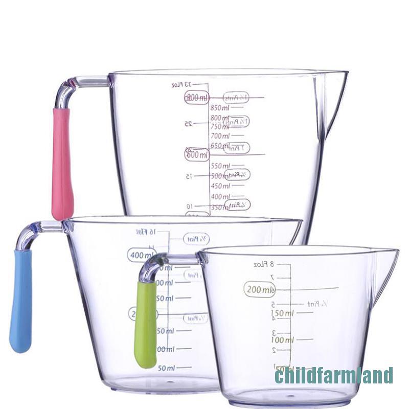 child 200/400/900ml Kitchen Plastic Transparent Measuring Cup Baking ...
