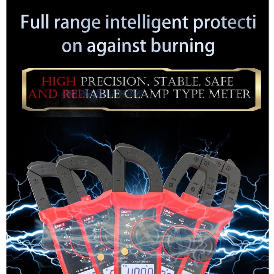 UNI-T UT204 UT202A UT202 UT201 UT203 400-600A digital clamp meter ...
