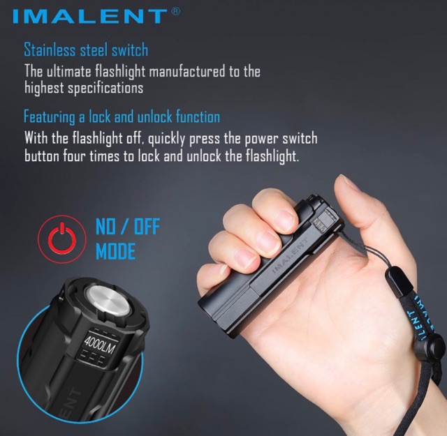 ไฟฉายพลังสูง IMALENT LD70 4000 lumens flashlight - cqtshop888 - ThaiPick