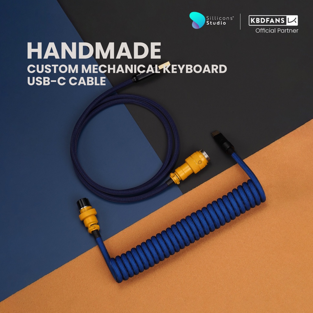 (KBDFANS) CABLE COIL BLUE AND PURPLE HANDMADE CUSTOM MECHANICAL ...