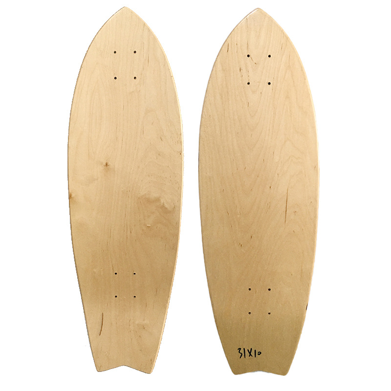 31 * 10INCH Maple land surfboard deck long board double warped board ...
