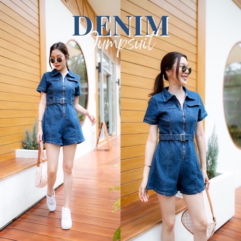 Sheera.Style Denim Jumpsuit - cheera.official - ThaiPick