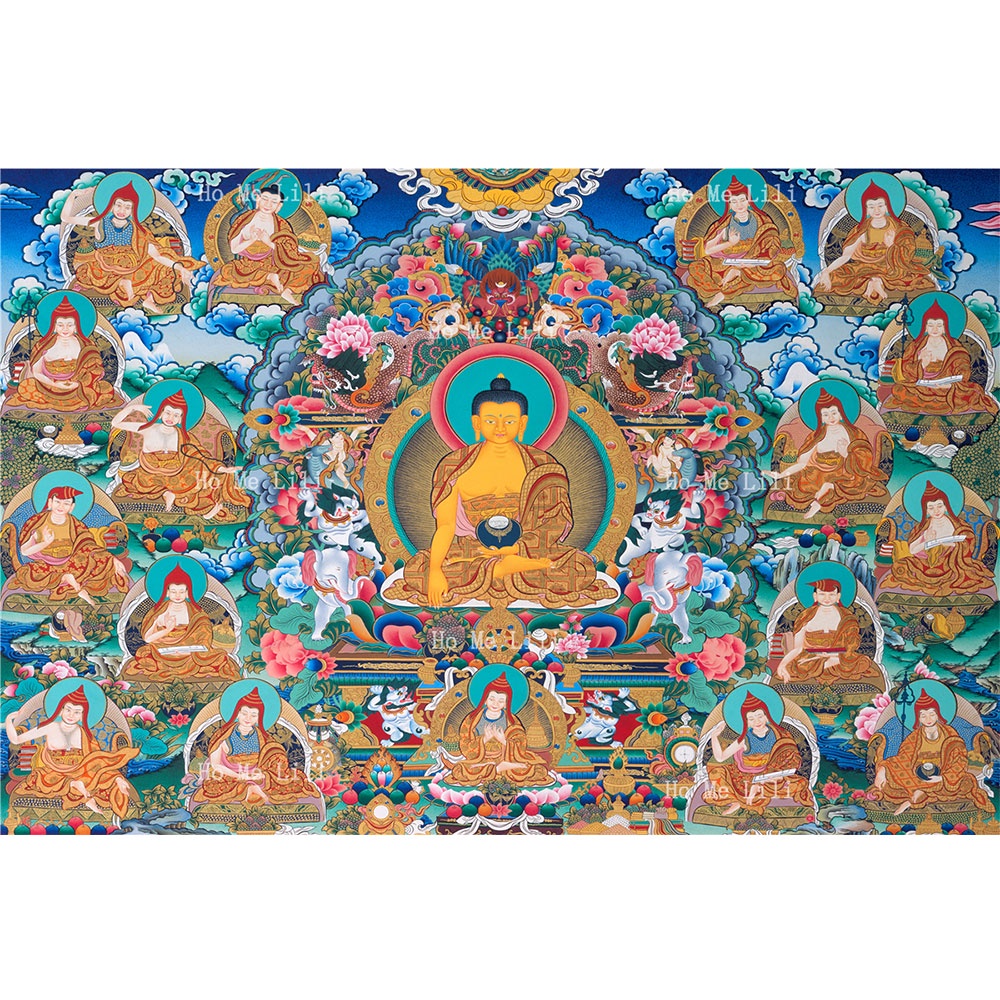 Indian Buddhism Art Thangka Kalachakra Mandala Buddha Zen Tablecloth ...