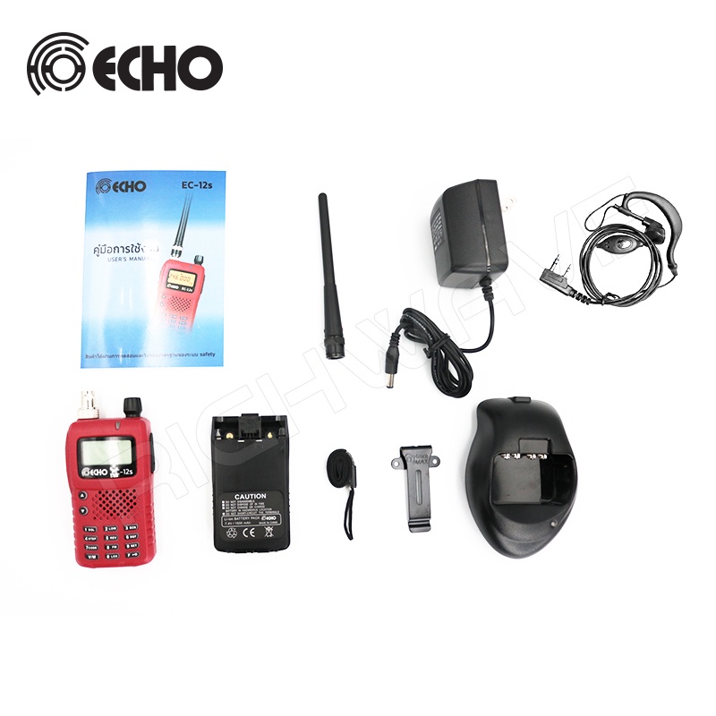 ECHO EC12s วิทยุสื่อสาร อุปกรณ์ครบชุด 5 วัตต์ ถูกกฏหมาย ของแท้ 100 มีรับประกัน 1 ปี CB245 วอแดง ...