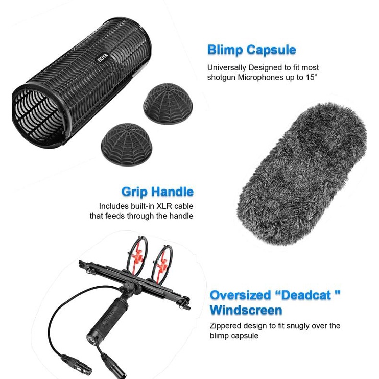 BOYA BY-WS1000 Microphone Blimp Windshield For Shotgun Microphones ของ ...