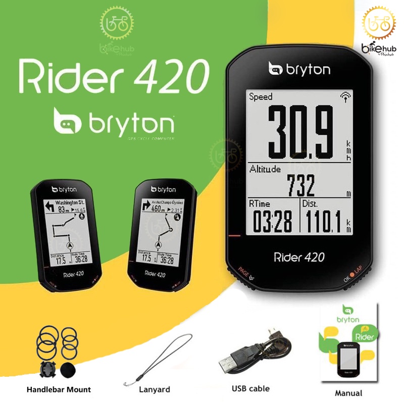 [ประกันศูนย์ไทย 1 ปี] Bryton 420T ไมล์ GPS จักรยาน | Shopee Thailand