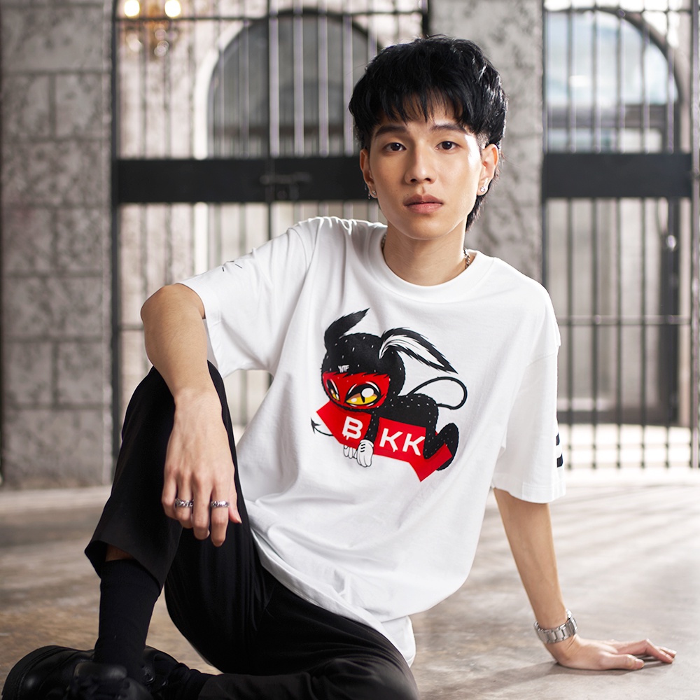 เสื้อยืด Oct29 x BIKK Box Logo Oversized Tee - bikk. - ThaiPick