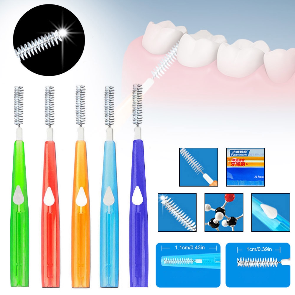 Interdental แปรงทําความสะอาดฟัน 5 ขนาด 10ชิ้น - yeyuan.th - ThaiPick