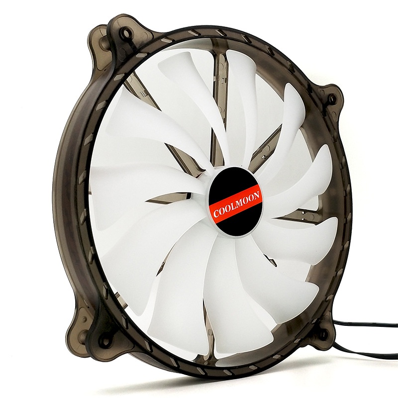 พัดลมคอมพิวเตอร์：COOLMOON 200mm RGB Silent Cooling Fan C Comuter Case ...