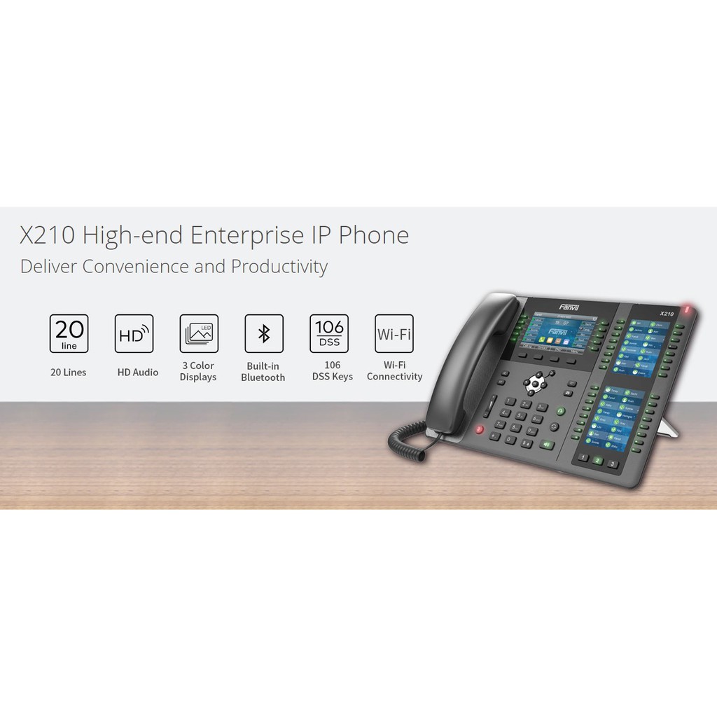 Fanvil X210 high-end enterprise IP phone 20 SIP line 3way conference ...