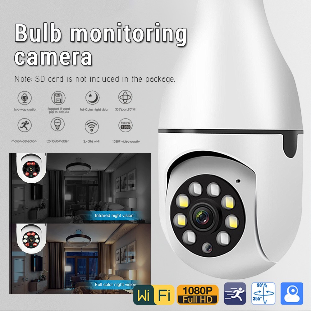 กล้องพาโนรามา 360 องศา กล้อง IP ขนาดเล็ก Wifi ไร้สาย วิสัยทัศน์กลางคืน ไมโครโฟน ลําโพง แอพเข้า ...