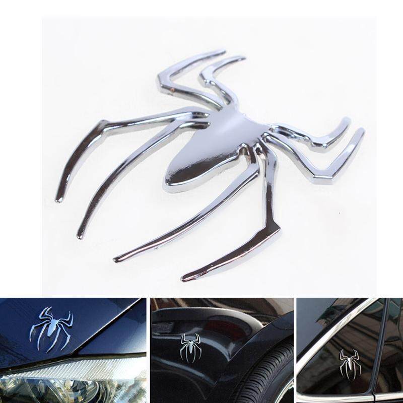Car Cover Trunk Metal 3D Spider Emblem Decorative Sticker Motorcycle ...