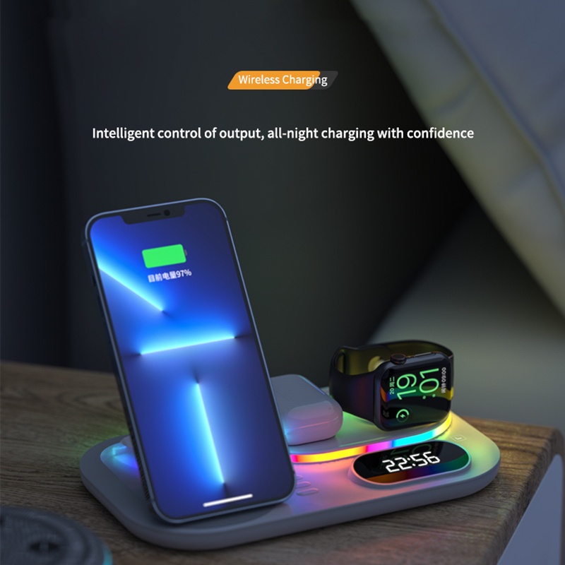 2022 30W 4 in 1 Wireless Chargers For iPhone 13 12 11Pro Max Fast ...