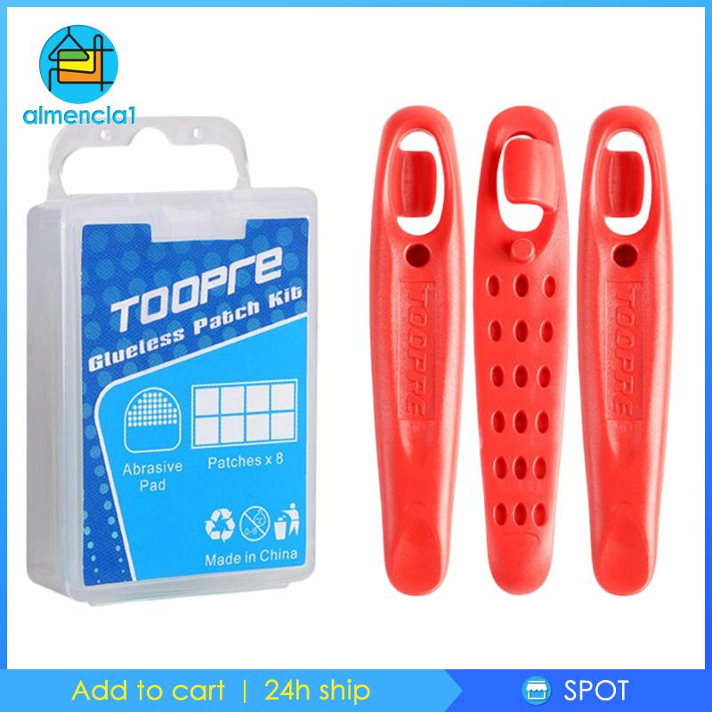 8PCS Bike Tire Patch Bicycle Inner Tube Puncture Repair Kit Fixed Set ...