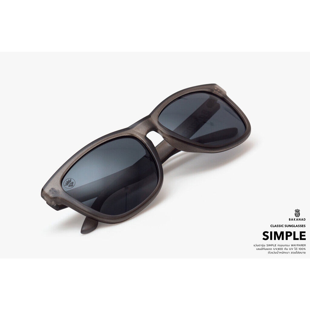 Bakanad Simple Sunglasses - Translucent Grey AJ4T - oz83g_karw - ThaiPick
