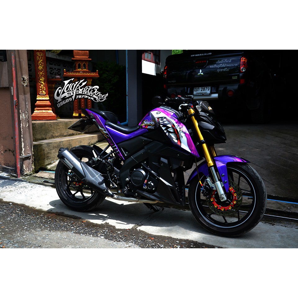 Yamaha Mslaz ลาย ฉลาม เต็มคัน V.2 - lkbsticker - ThaiPick
