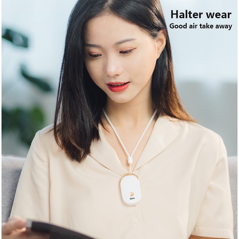 Klen เครื่องฟอกอากาศ สร้อยคอ ไอออนไนเซอร์ ขนาดเล็ก แบบพกพา ...