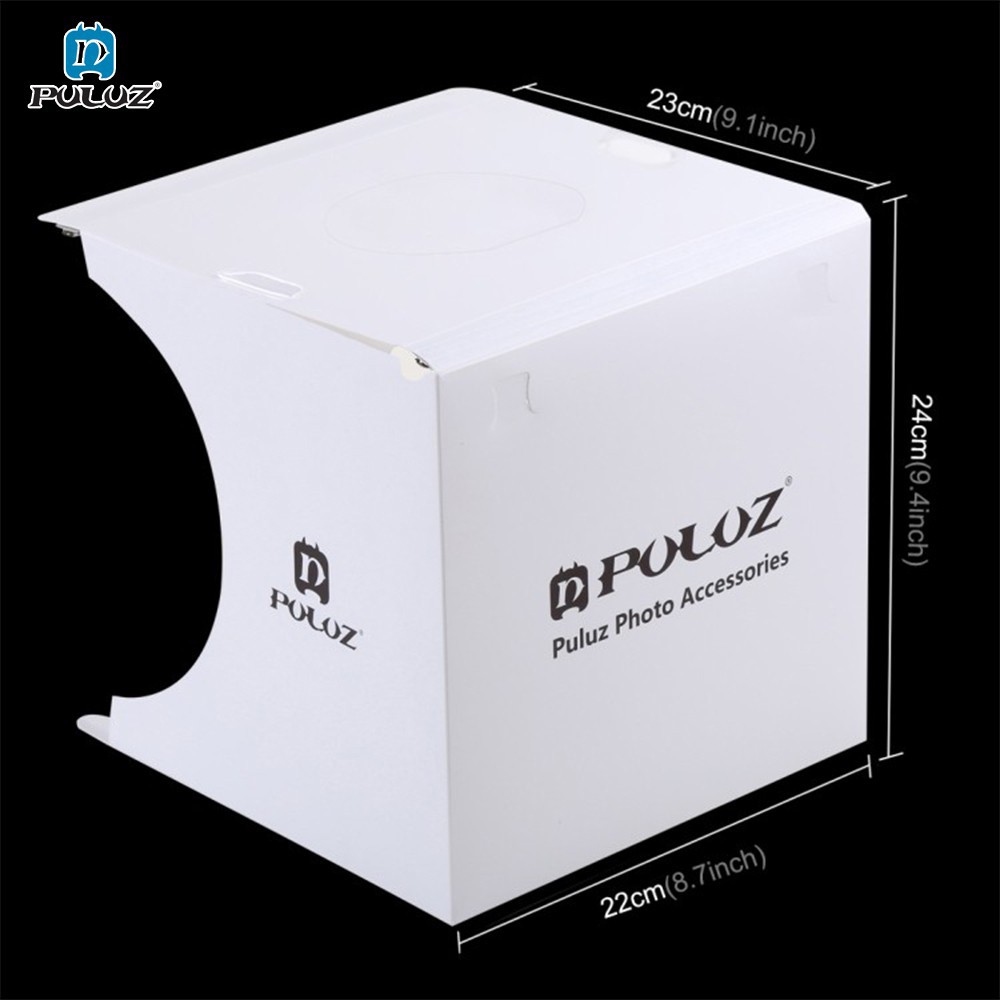 Puluz Light Box Light Room(2 LED) ขนาด 20x20 CM กล่องไฟถ่ายภาพ กล่อง ...