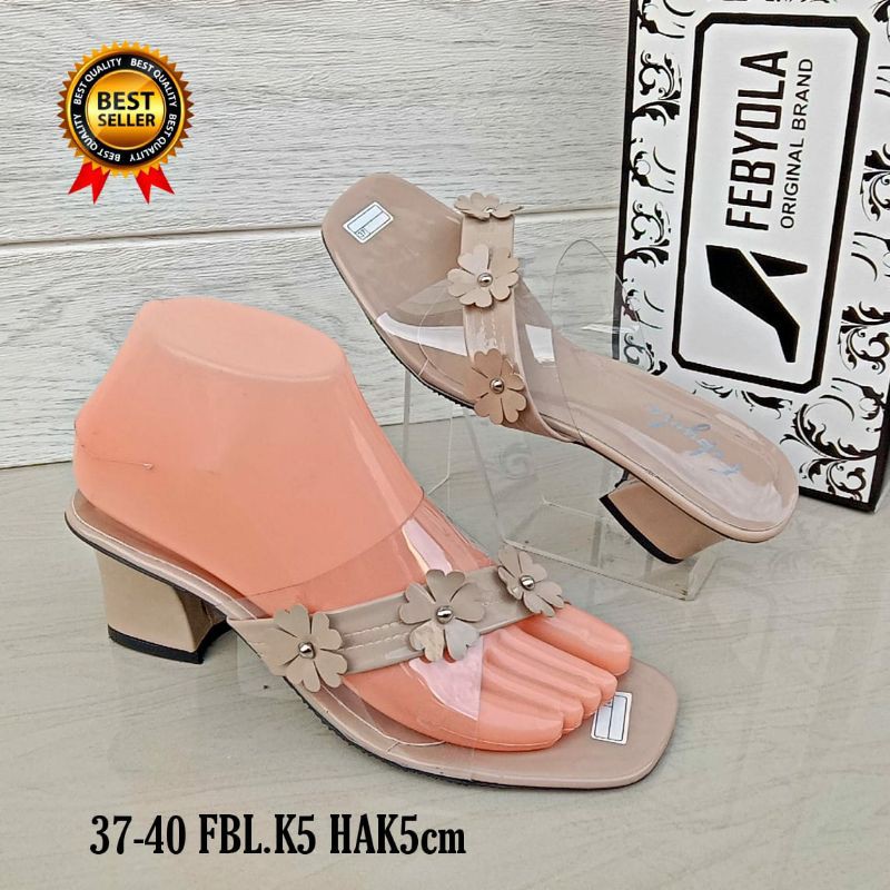 รองเท้าแตะส้นตึก ลายดอกไม้ FEBYOLA คุณภาพดี ฟรีกล่อง - chusnulfashion ...