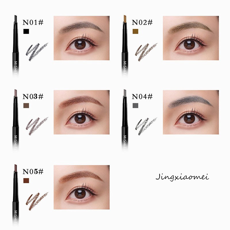 Double-head Automatic Rotating Eyebrow Pencil Waterproof And Sweat-proof Makeup Pencil Japanese ...