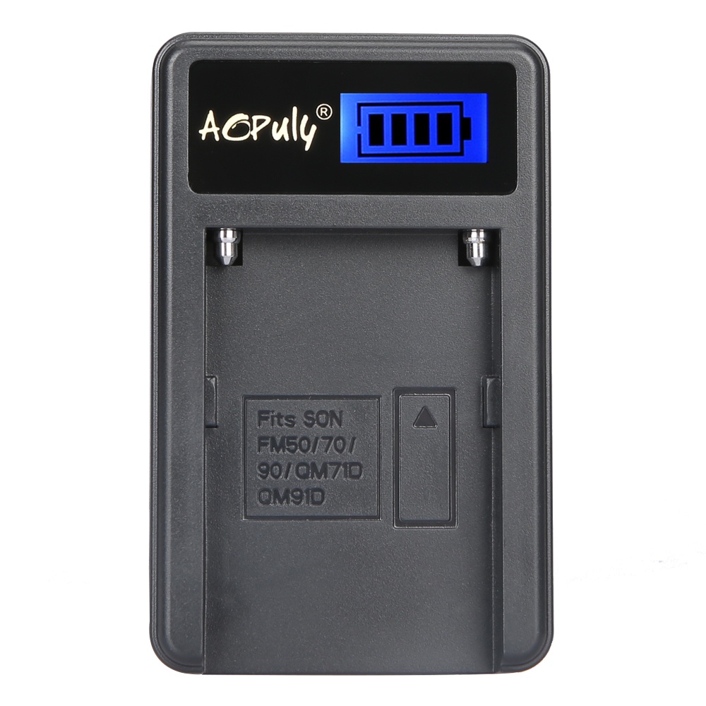 AOPULY Battery Charger NP FM50 NP FM50 Camera Battery LCD USB Charger ...