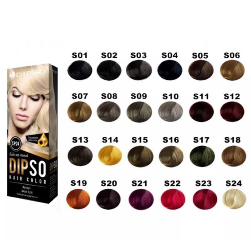 พร้อมส่งสีดิ๊พโซ่Dipso รุ่น110มล No.แอมโมเนียครีมย้อมผม สีสวยติดชัด กลิ่นไม่ฉุนไม่แสบหนังศีรษะ ...