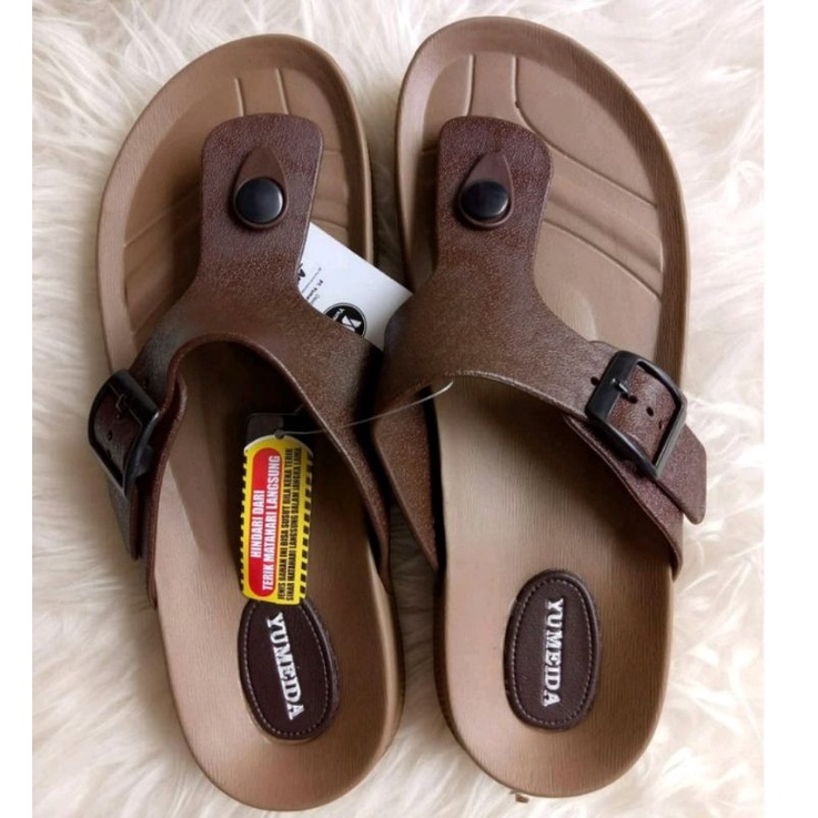 Yumeida- รองเท้าแตะ JEPIT ยาง ลําลอง สําหรับผู้ชาย ผู้ใหญ่ ใส่ในบ้าน ...