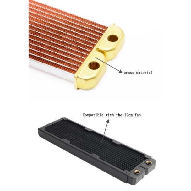 หม้อน้ำทองแดงคอมพิวเตอร์ Freezemod Copper Radiator PC Watercooling ...
